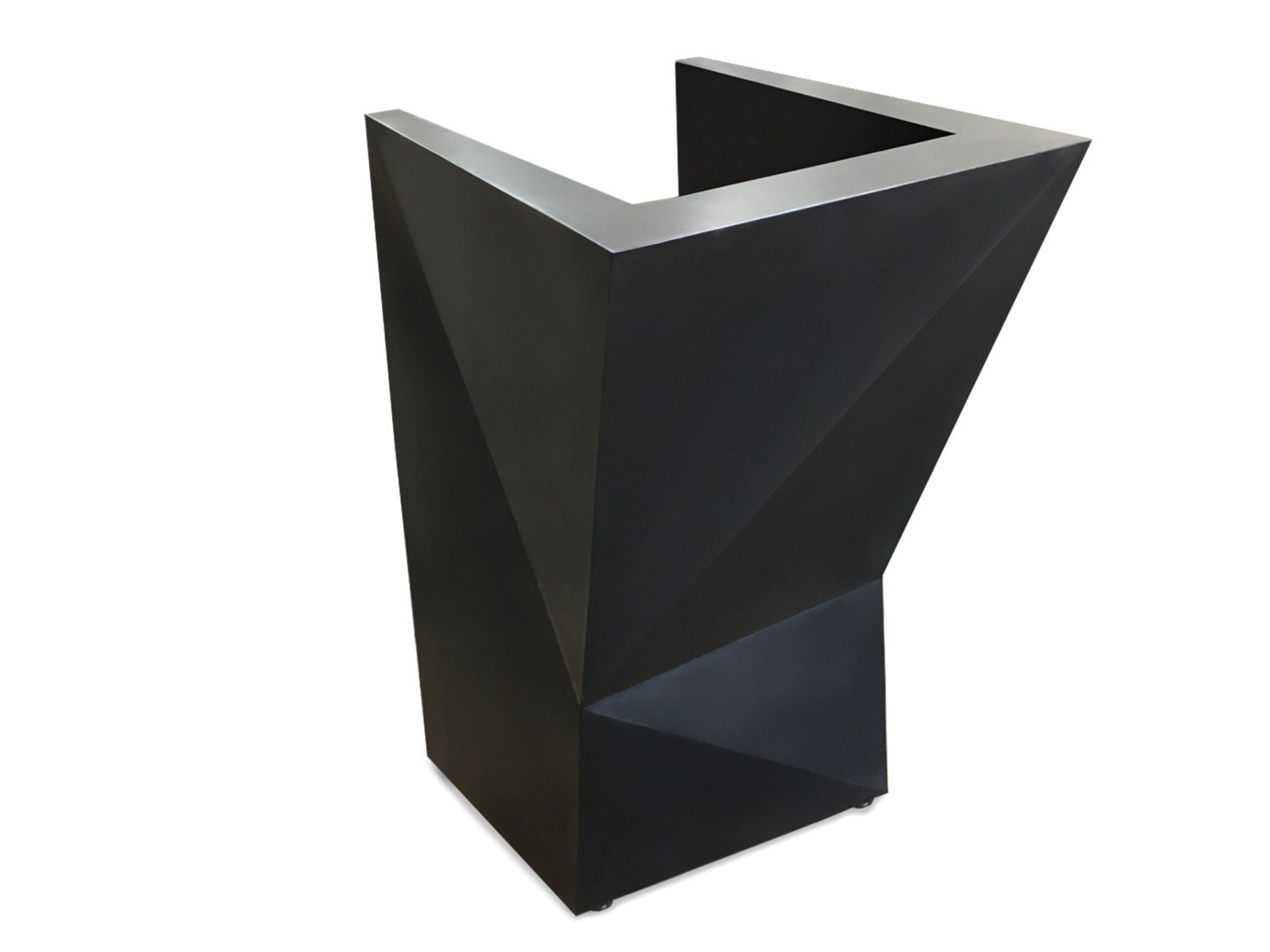 Gun Metal Steel Hostess Stand Podium