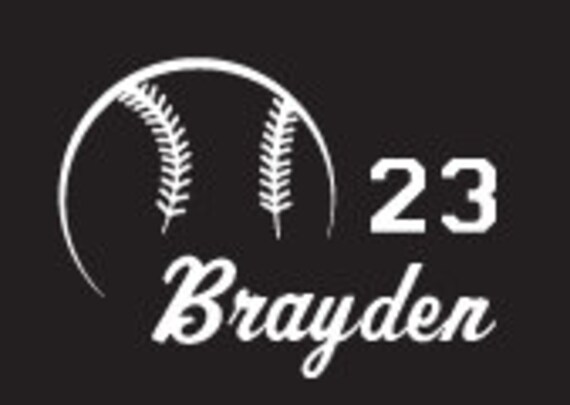 Personalized Baseball/Softball Car Window Decal Baseball