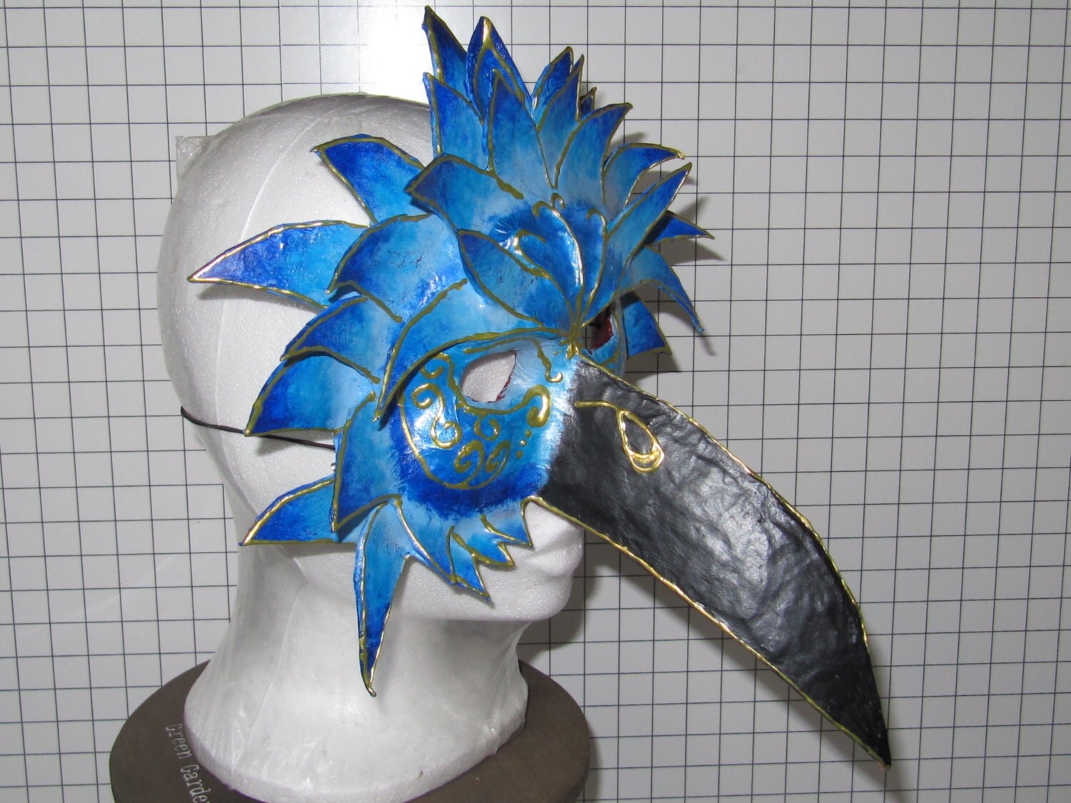 Venetian Styled Blue Bird Mask