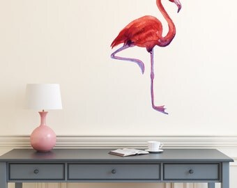 Flamingo wall decals | Etsy