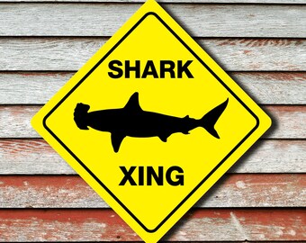 Funny shark sign | Etsy