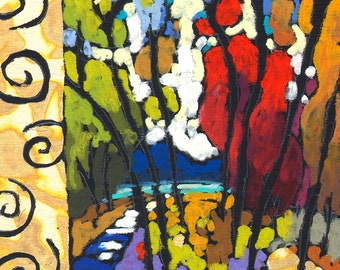 Vivid Oil Pastel mini-Landscapes by Brett Varney by BrettVarneyArt