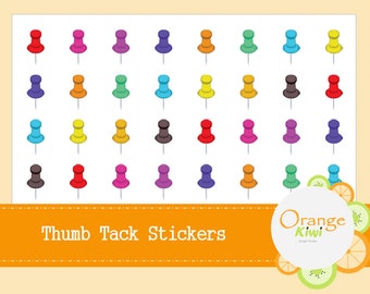 Thumb tack stickers | Etsy