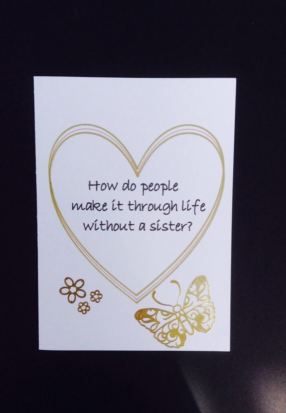 Card for sisters handmade sisters birthday by CornerhouseCards