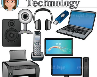 Technology clipart | Etsy