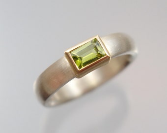 Unique peridot ring | Etsy