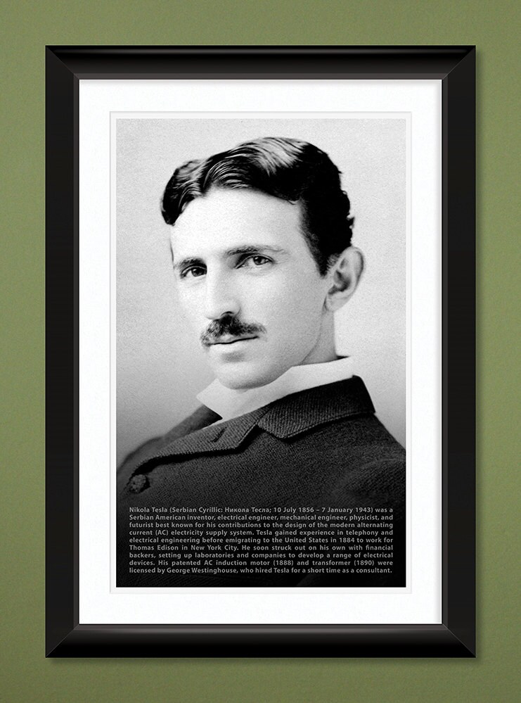 12x18 Nikola Tesla Portrait