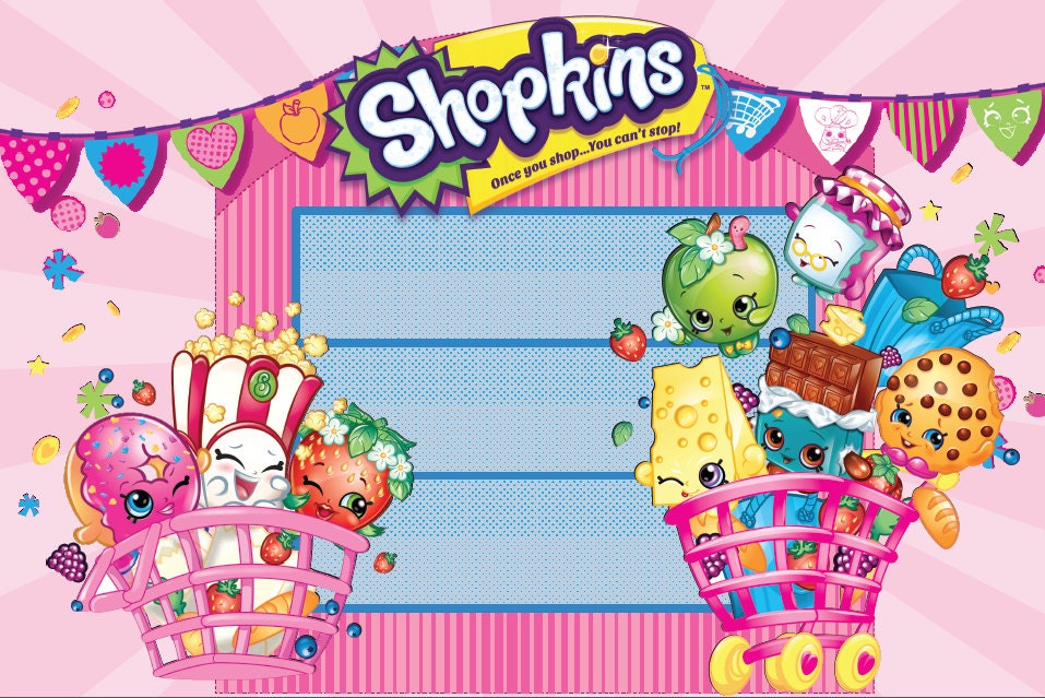Shopkins Backdrop Instant Download Shopkins by paperstudioeu