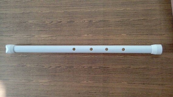 Shakuhachi Japanese PVC Flute 1.8 in key D white PVC by Panothai