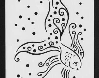 Fish stencil | Etsy
