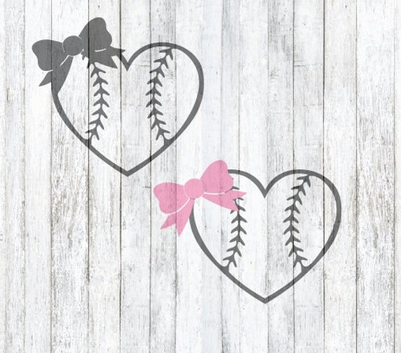 Softball Heart SVG