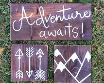 Unique adventure awaits sign related items | Etsy