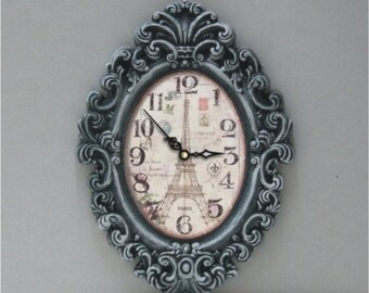 Oval wall clock | Etsy