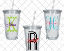 Unique initial tumbler related items | Etsy