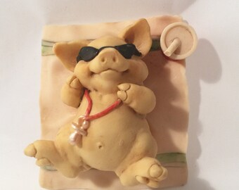 Unique resin pig related items | Etsy