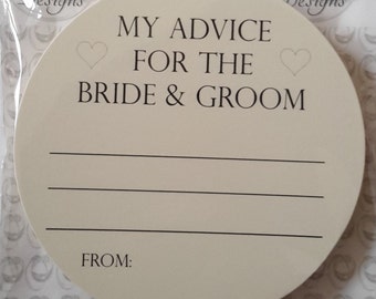 Wedding advice cards | Etsy