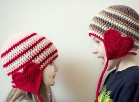 Made to Order - Lovey Dovey Valentine Crochet Hat - Kids Valentine Day ...