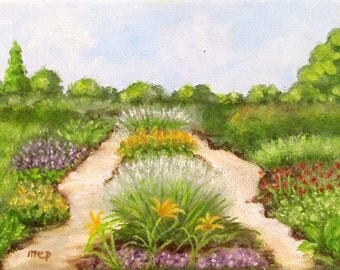 Garden path painting | Etsy