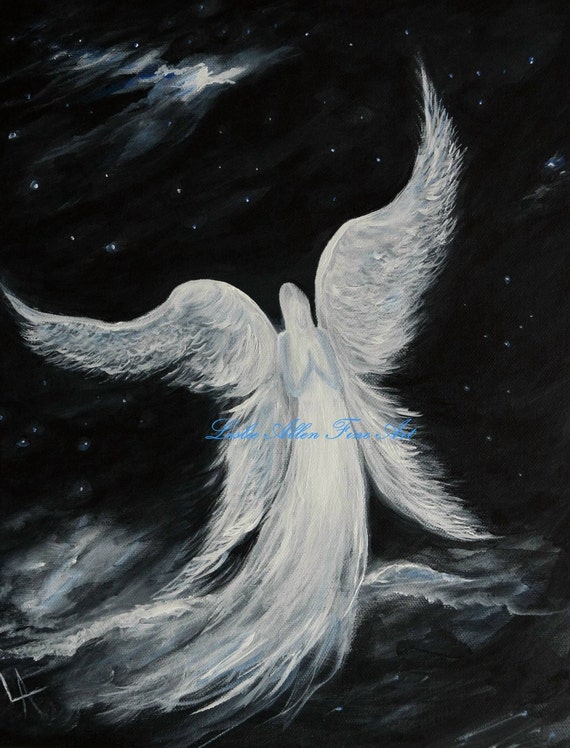ANGEL ART Angels Art Print Religious Guardian Angelic Heavenly