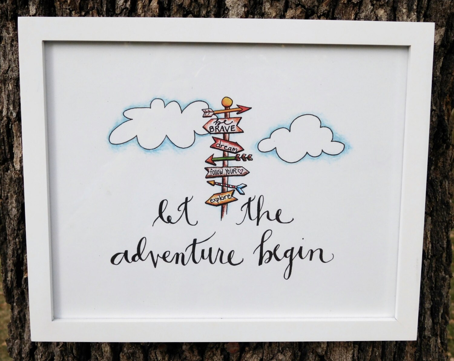 Art Print Let the Adventure Begin // Arrow by wildflowerartstudio