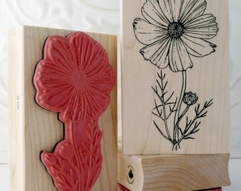 Tulip Spring Flower rubber stamp from by oldislandstamps on Etsy