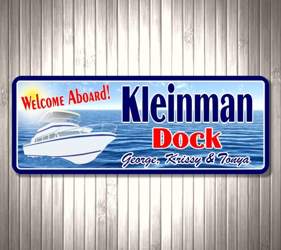 Custom Name Boat Sign Dock Made Home House Marina Nautical