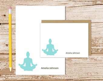 Yoga note cards | Etsy