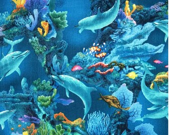 Dolphin fabric | Etsy