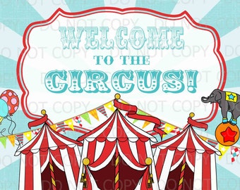 Printable DIY Vintage Circus Welcome to the Circus sign