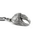Skull Necklace Sterling Silver Human Skull Pendant on 24