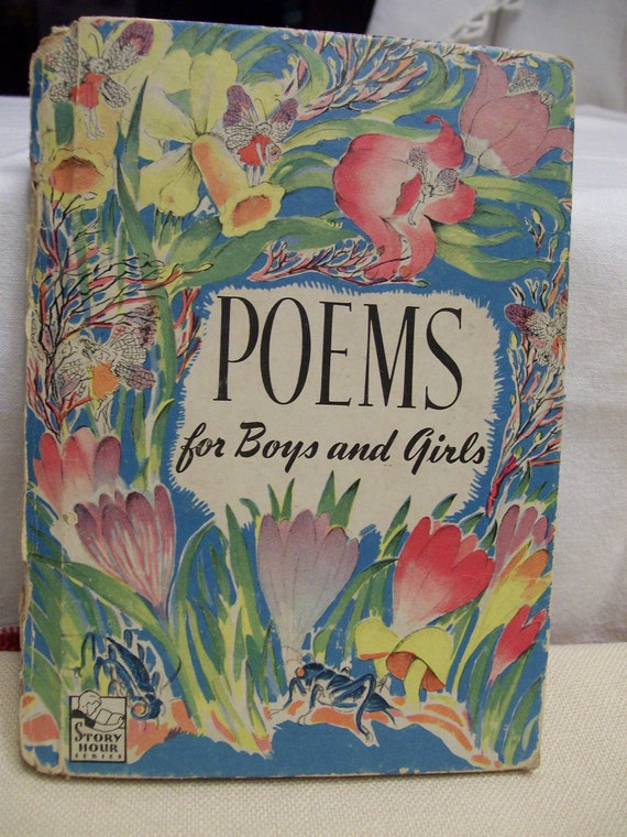 Vintage POEMS Book for Boys and Girls Whitman Publishing 1945