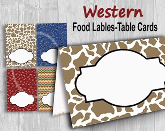 Cowgirl Labels Printable Name Tags Western by sssstudio on Etsy
