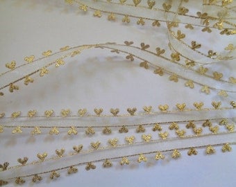 Gold edge ribbon | Etsy