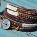 Boho Stack Leather Wrap Bracelet 5X wrap Bohemian