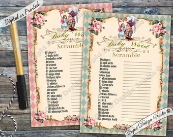 Printable Retro Housewife themed Bridal Shower Games Word