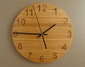 Bamboo clock | Etsy