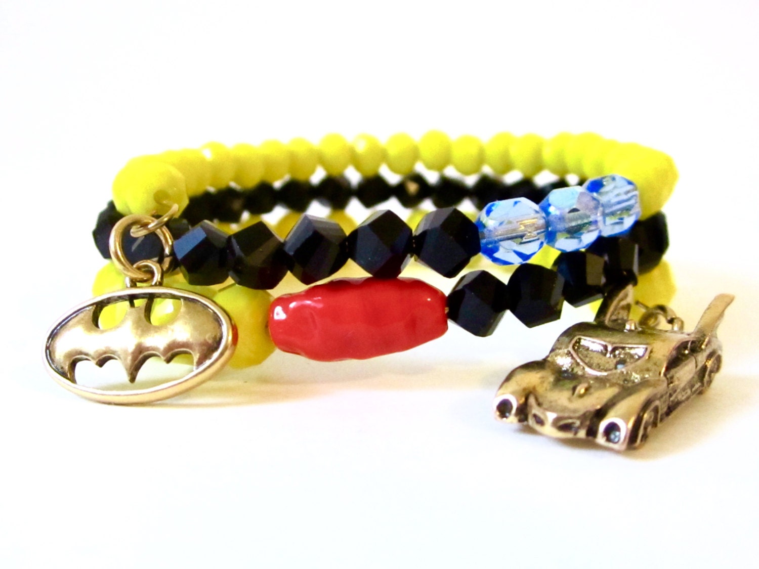 Batman // Batman Charms Bracelet // Batman Jewelry