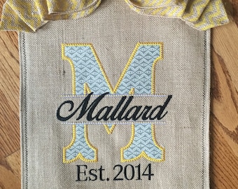 Burlap garden flag | Etsy