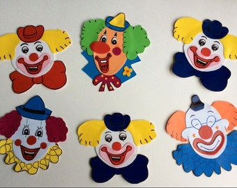 Clown cutouts | Etsy