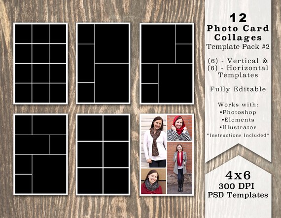 4x6 Photo Template Pack Photo Collage By LoveurstyleDesigns