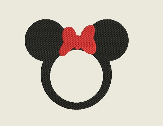 Mickey and Minnie Mouse Monogram Border by PolkaDotSewing on Etsy