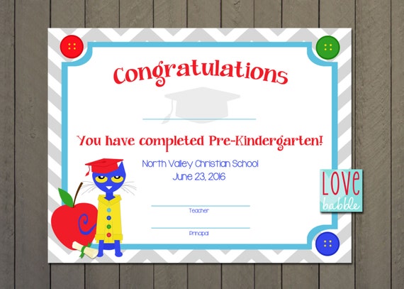 Pete the Cat Preschool Kindergarten Graduation by lovebabble