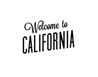 Rooted in California Cursive Text by DecalPhanatics on Etsy