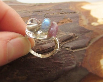 Rough gemstone ring | Etsy