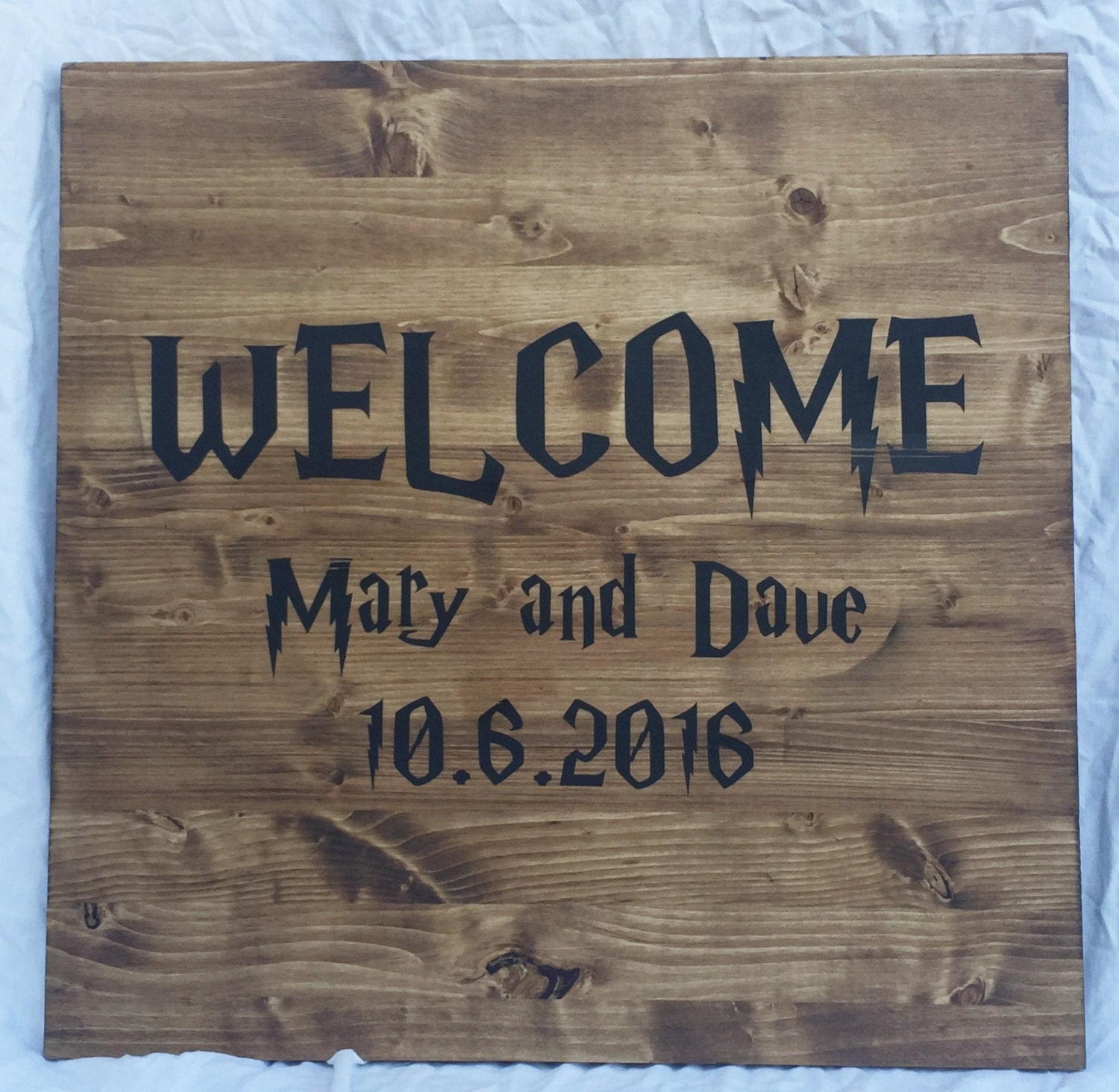 Harry Potter Inspired Personalized Welcome Sign by CrookedCrowns