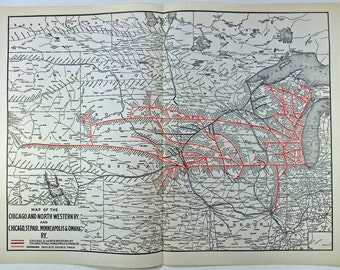 Iowa railroad map | Etsy