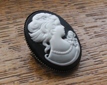 Unique cameo brooch related items | Etsy