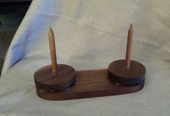 Double Yarn Ball holder by PapaJacksWoodworks on Etsy