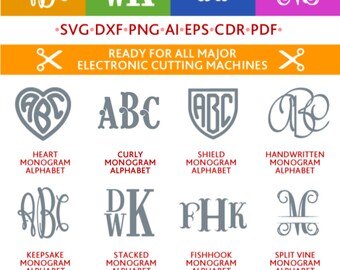 Circle script font | Etsy