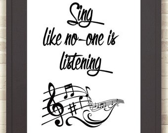 Sing like no one | Etsy